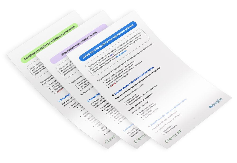 'At Risk' Redundancy Letter Template | Breathe