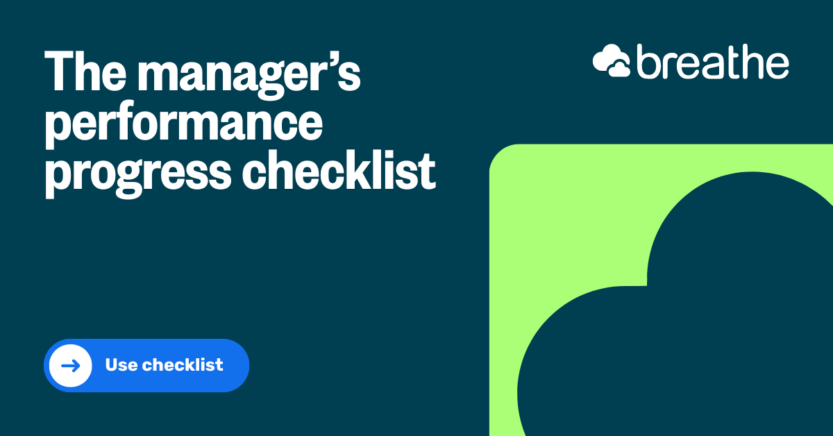 The Manager's Performance Progress Checklist | Breathe