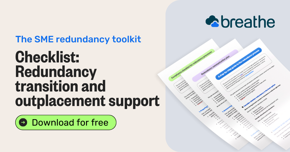Checklist: Redundancy Transition & Outplacement Support | Breathe