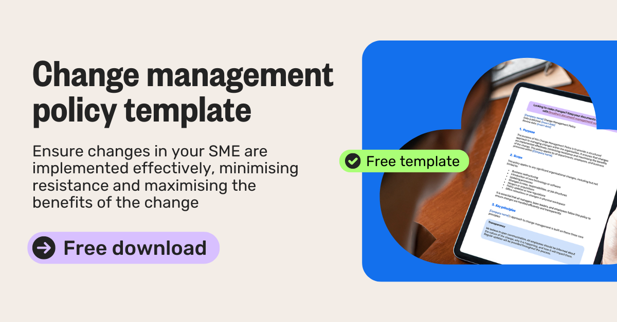 Change management policy template | Breathe