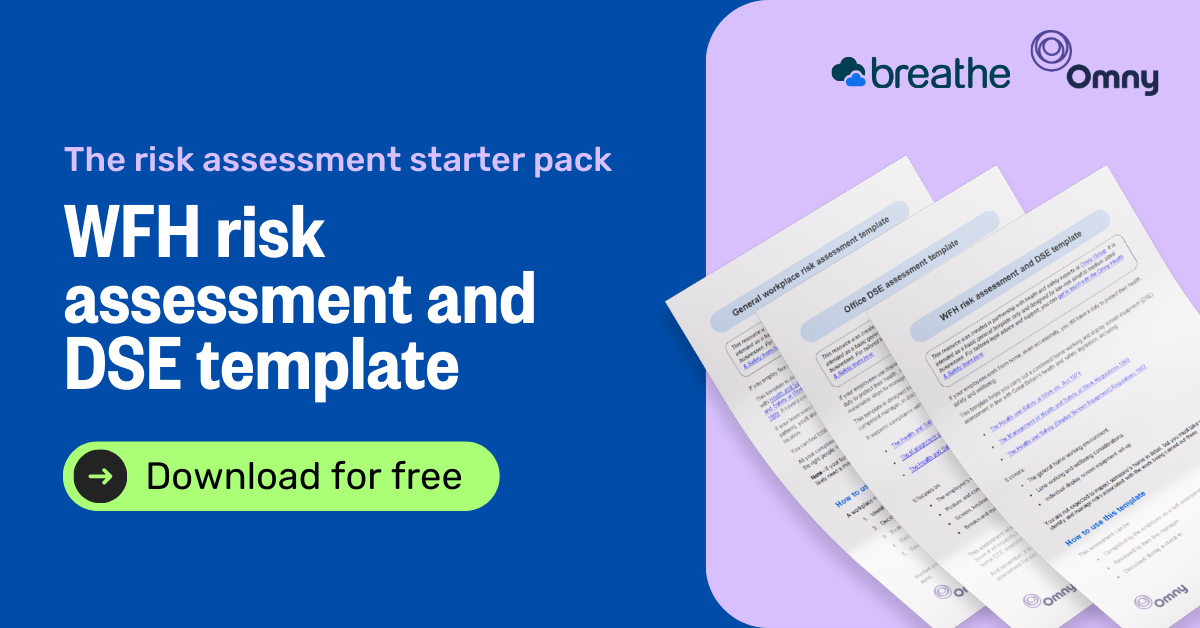 Working from home risk assessment & DSE assessment template | Breathe