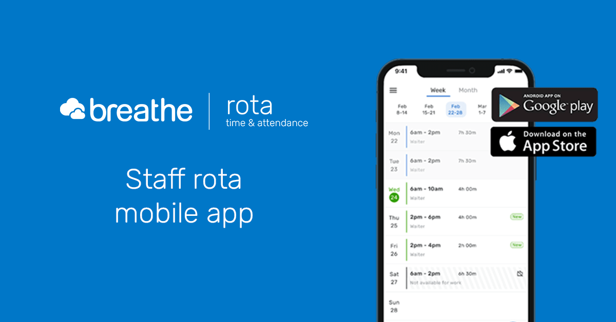 Mobile App | Rota Software | Breathe